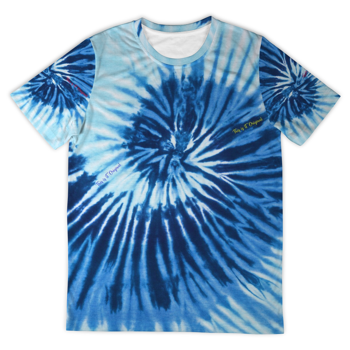 Light Blue And Dark Blue Luxury Tie Dye Design Street Wear T-shirt ...
