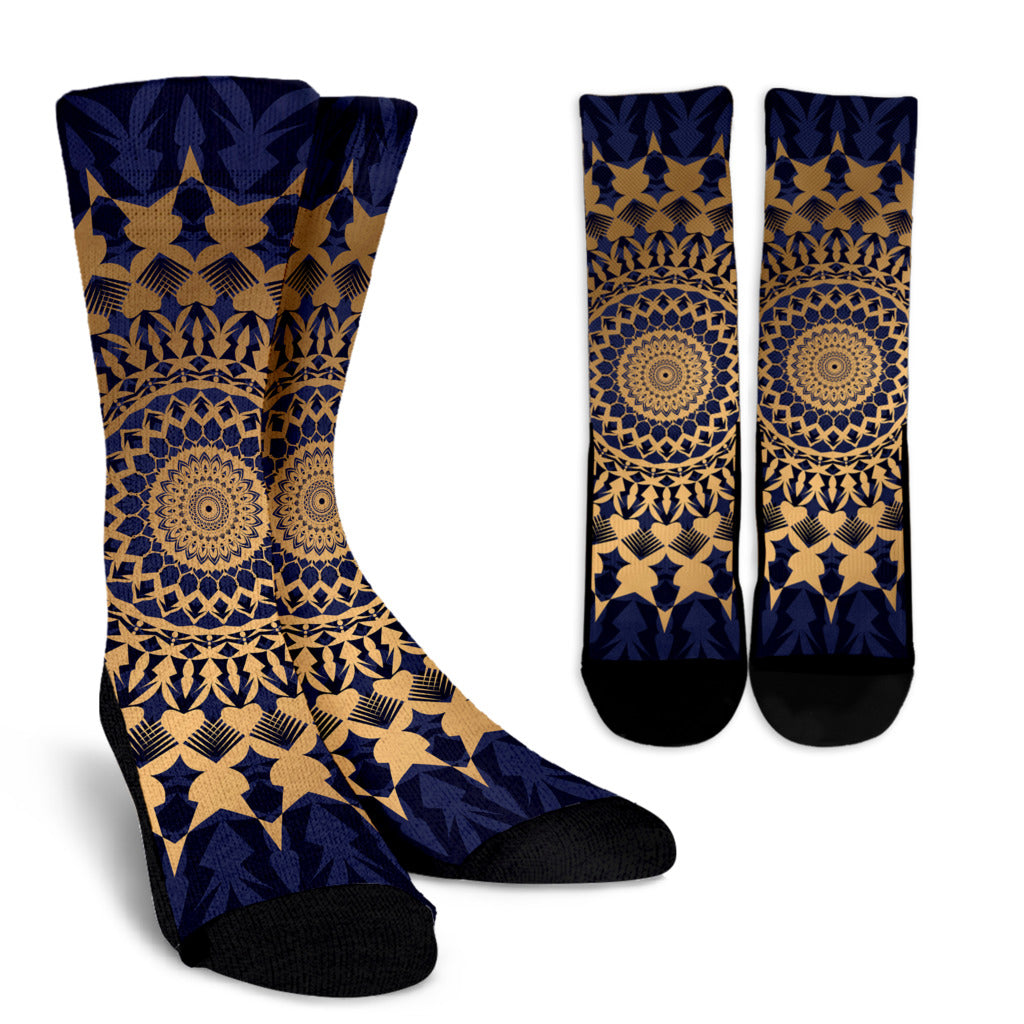 Amazing Blue Mandala Love Crew Socks – This is iT Original