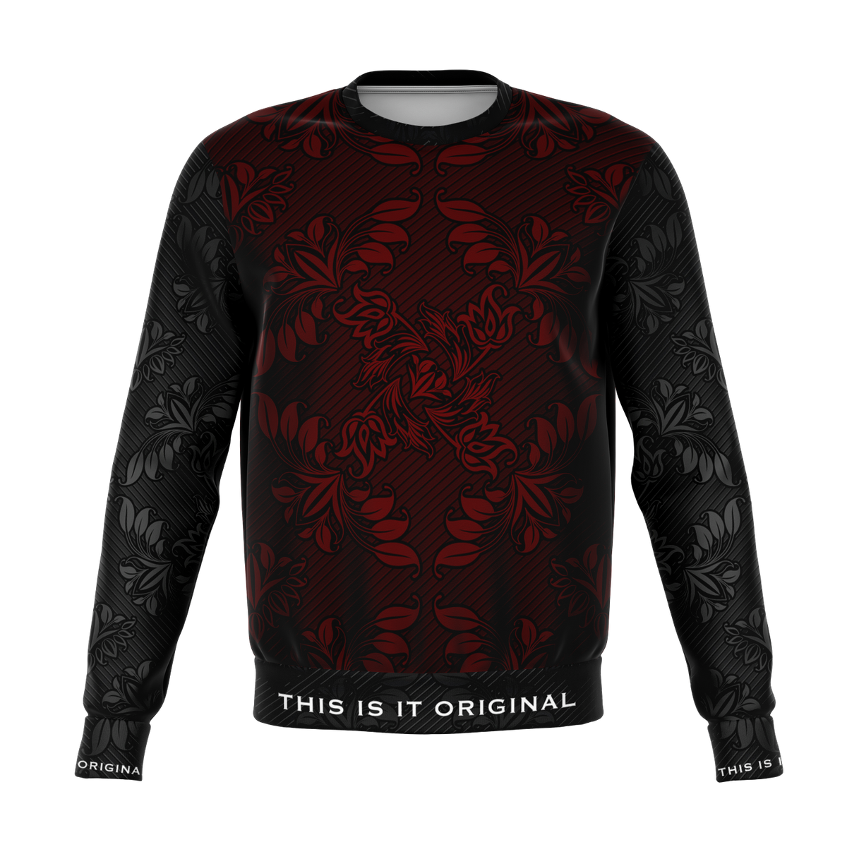 Bloody Red Ornamental Luxury Design Fashion Sweatshirt – This is iT ...