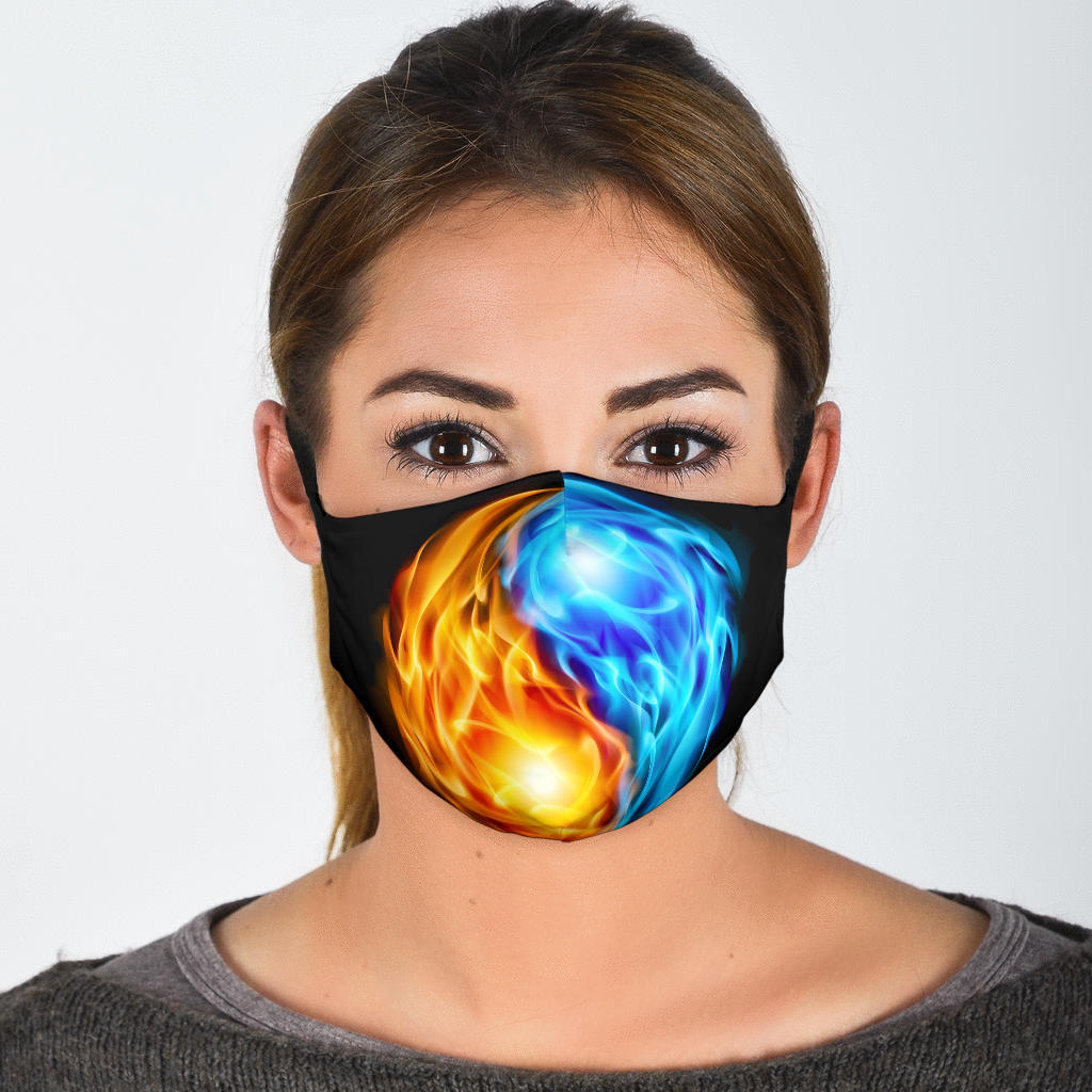 Fire And Water Style Jin Jang Symbol Design Protection Face Mask – This ...