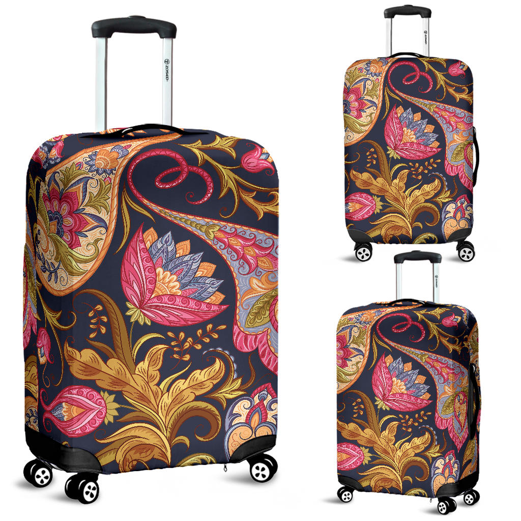 Royal Blue Paisley Luggage Cover – This is iT Original