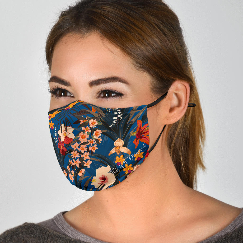 Blue Floral Pattern Design Protection Face Mask – This is iT Original