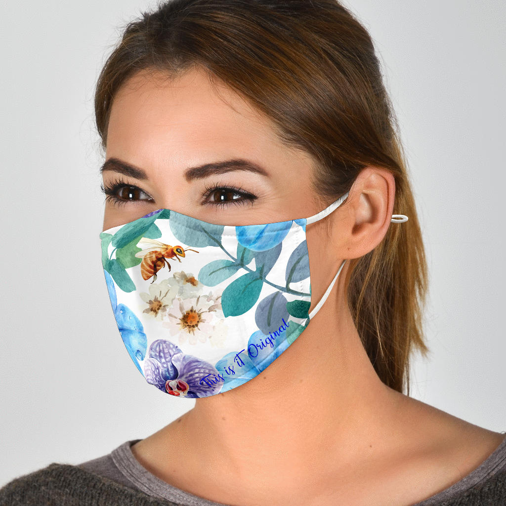 Light Blue Flowers Art Protection Face Mask – This is iT Original