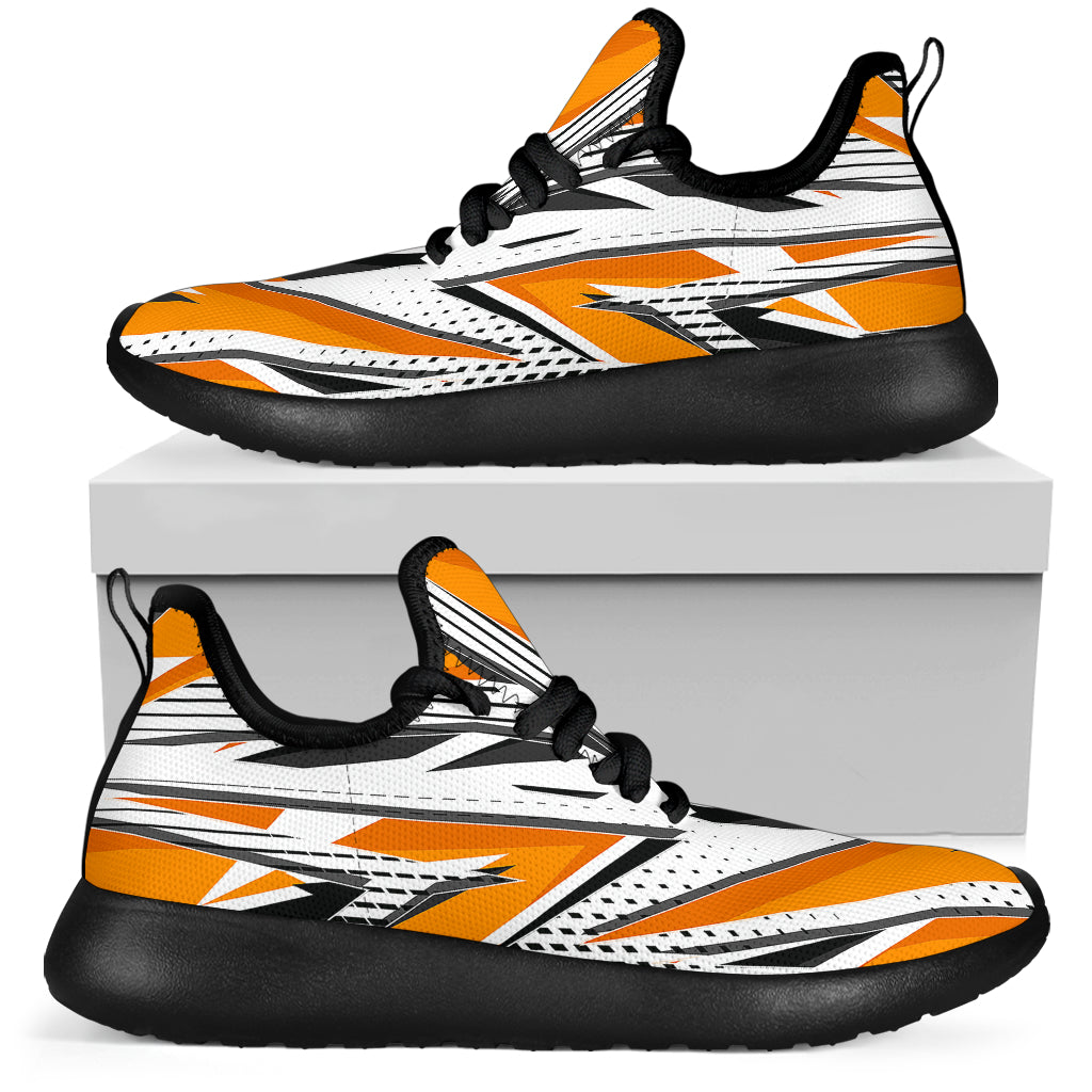 Racing Style Orange Taste Black Mesh Knit Sneakers – This is iT Original
