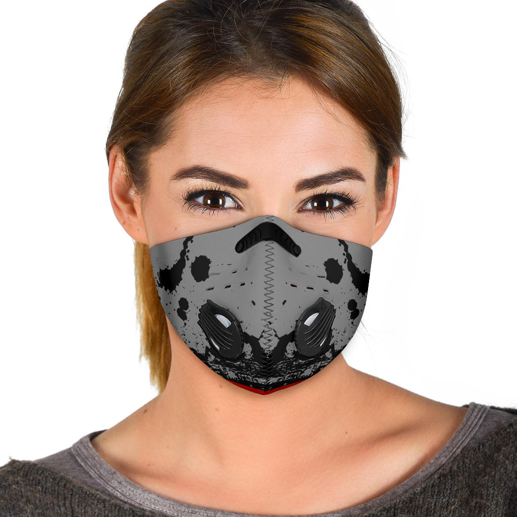 Racing Style Grey & Red Design One Premium Protection Face Mask – This ...