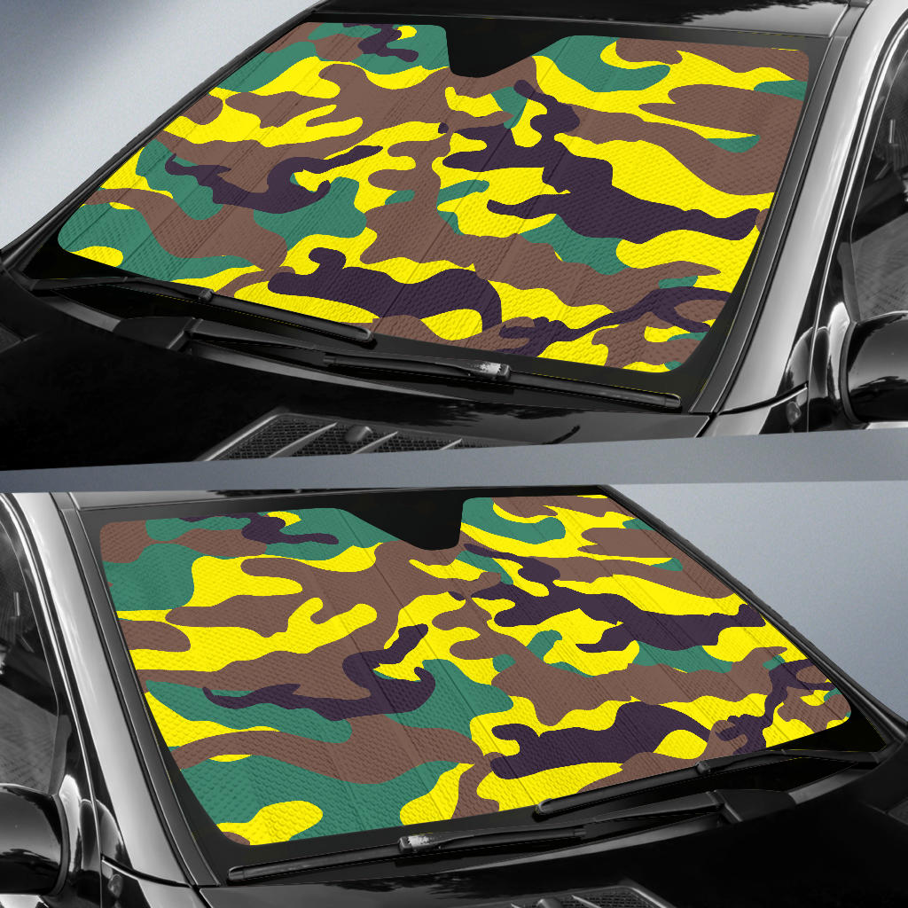 Yellow Neon Army Auto Sun Shades – This is iT Original