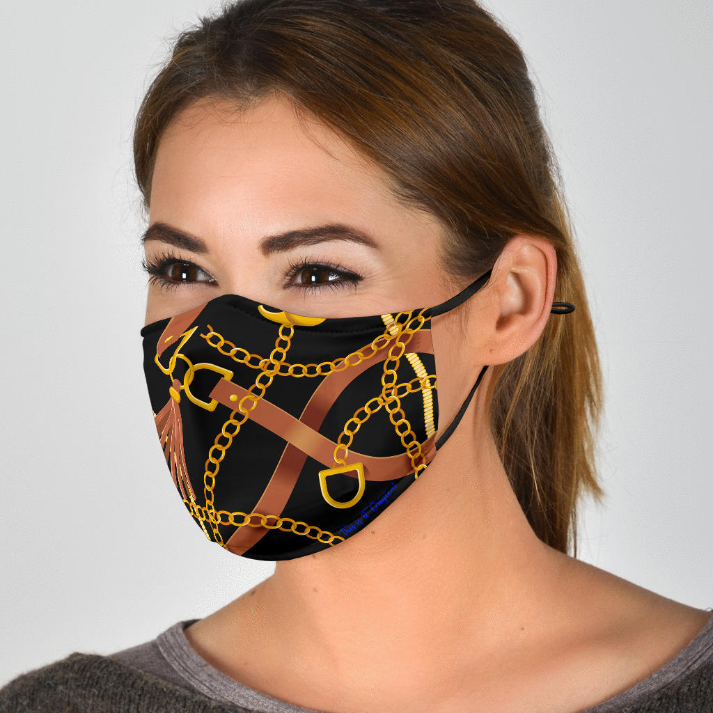 Luxurious Design Gold Chains & Belts Style Protection Face Mask – This ...