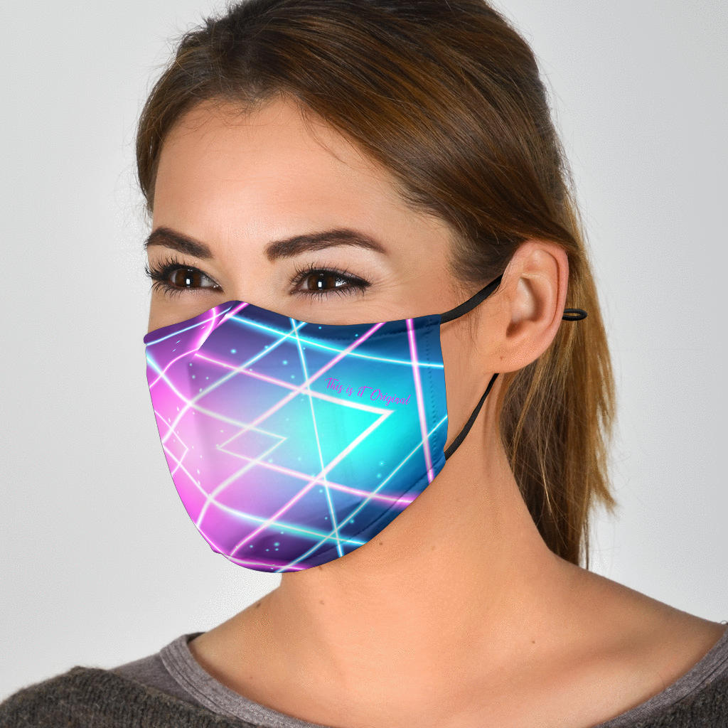 Future Neon Style Pink & Blue Lights One Protection Face Mask – This is ...