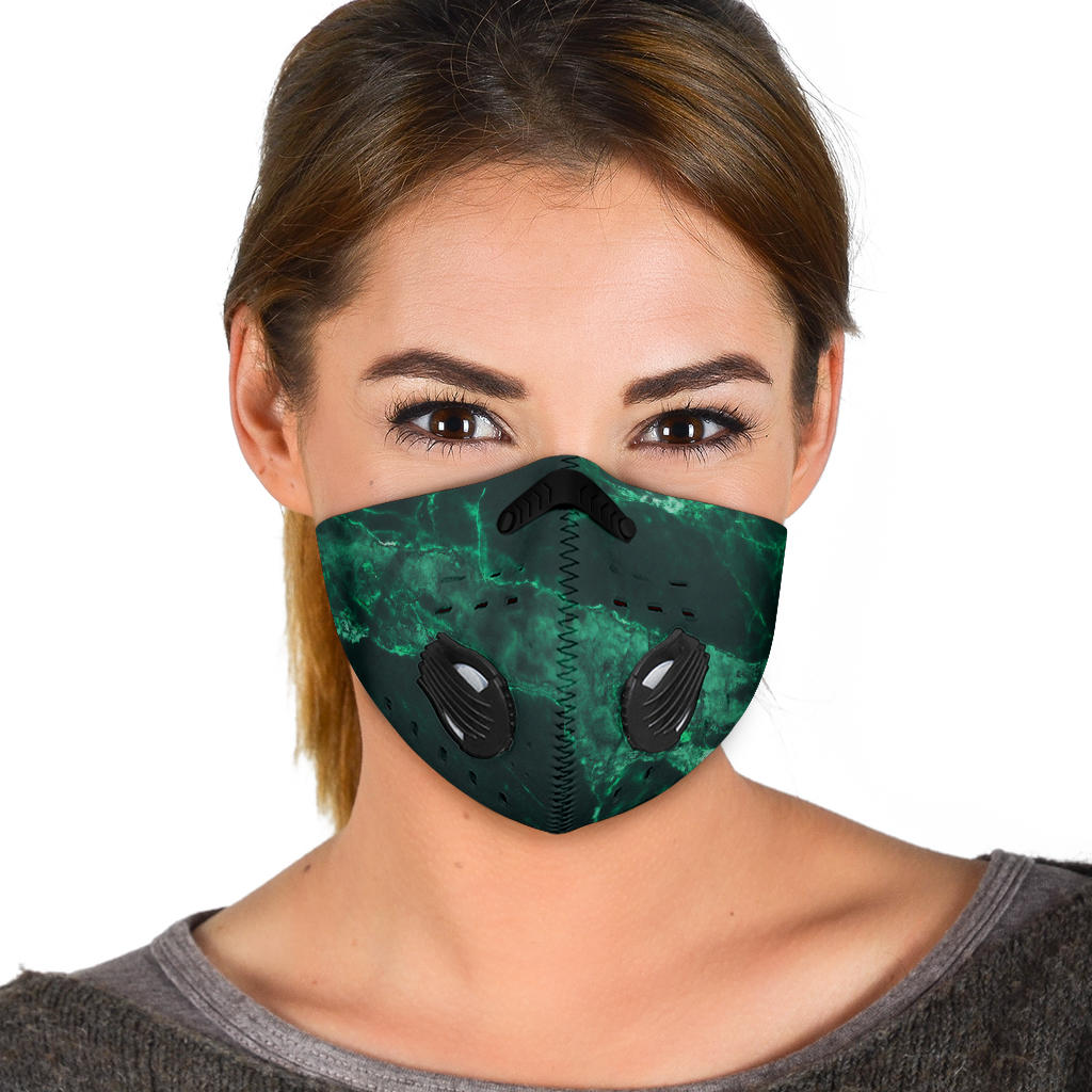 Emerald Green Real Marble Design Premium Protection Face Mask – This is ...