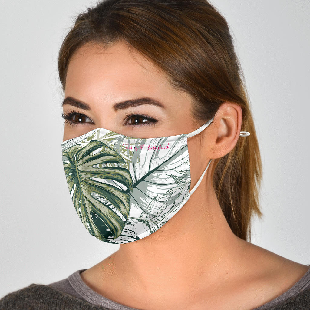 Lovely Tropical Green Leaf Protection Face Mask – This is iT Original