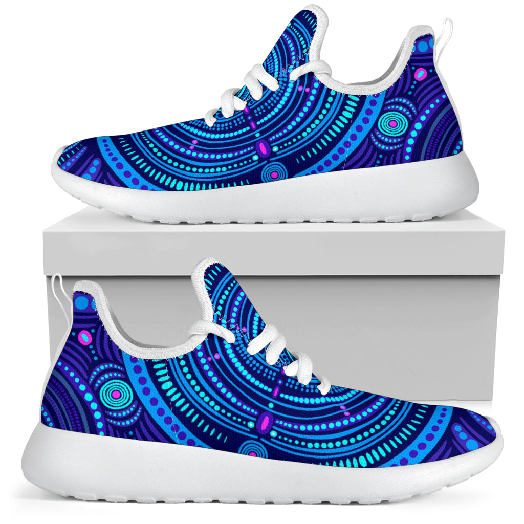 Blue Colored Wind Mesh Knit Sneakers – This is iT Original