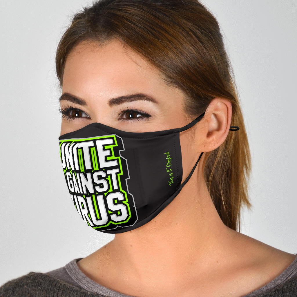 Unite Against Corona Virus Green Design Protection Face Mask – This is ...
