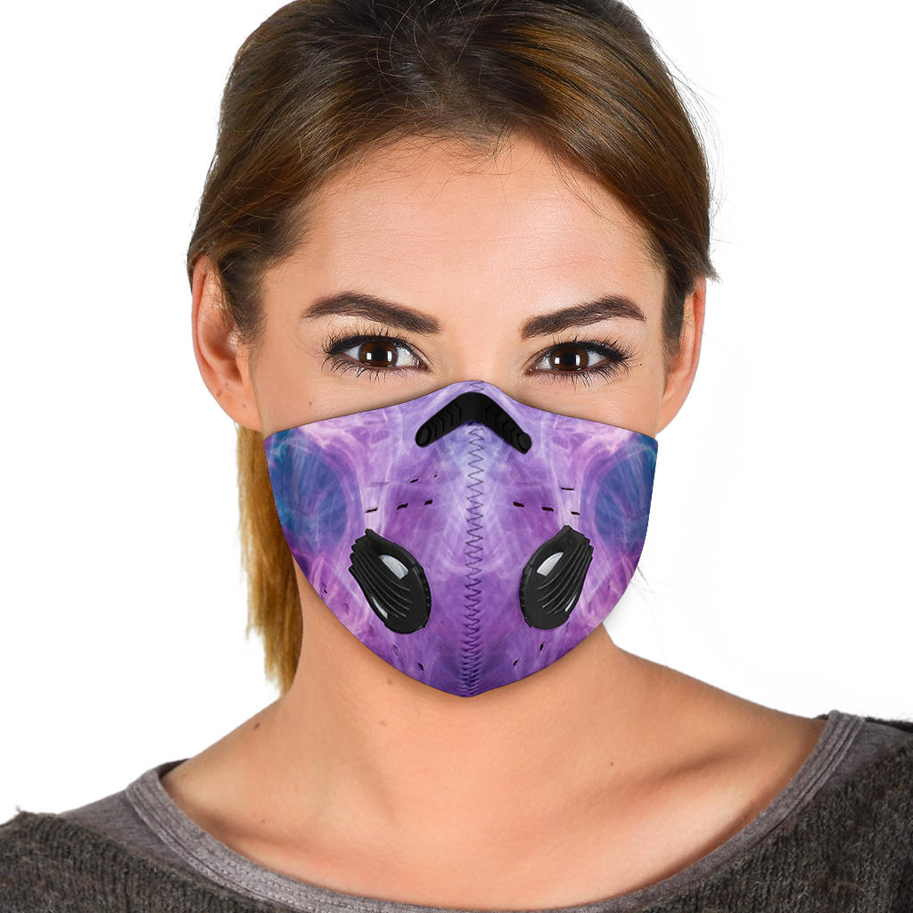 Psychedelic Pink & Blue Smoke Premium Protection Face Mask – This is iT ...