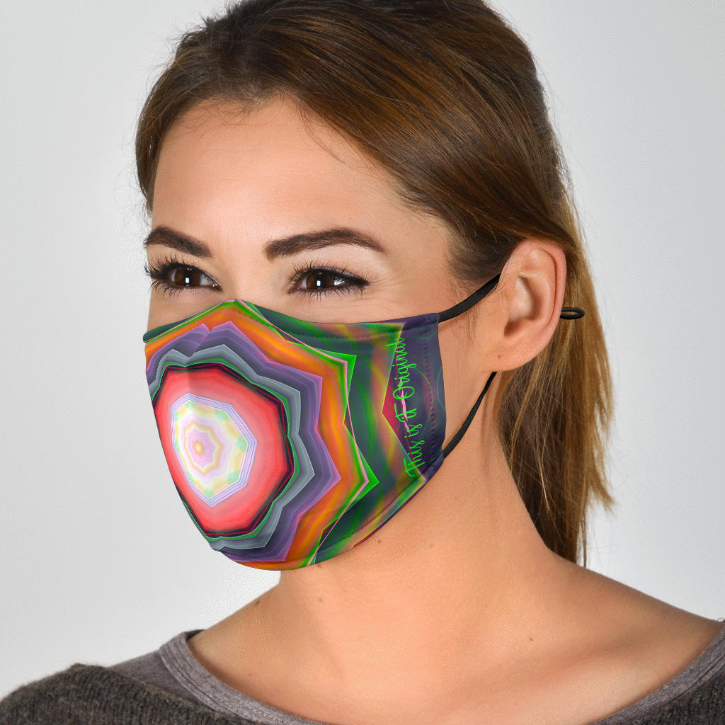 Luxurious Colorful Kaleidoscope Design One Protection Face Mask – This ...