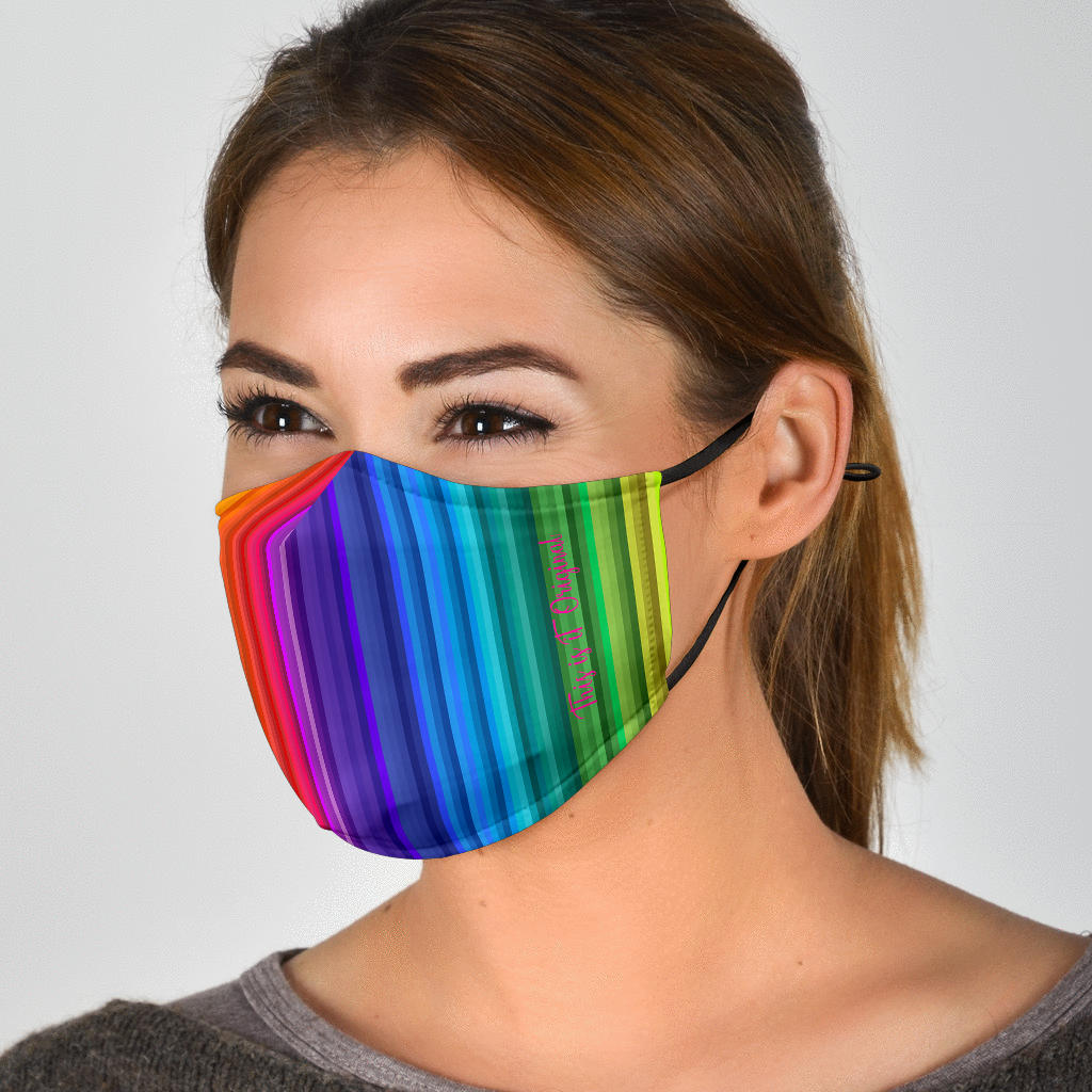 Rainbow Stripe Art Two Protection Face Mask – This is iT Original