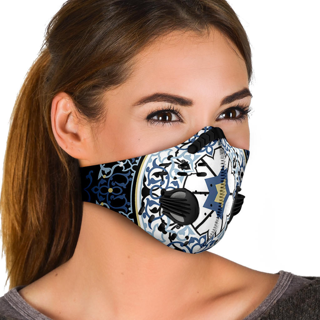 Luxury Dark Blue Persian Style Premium Protection Face Mask – This is ...