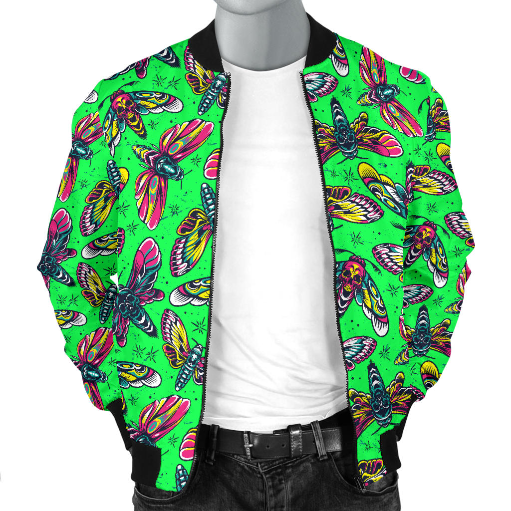 Neon Green With HawkMoth Style Men's Bomber Jacket – This is iT Original