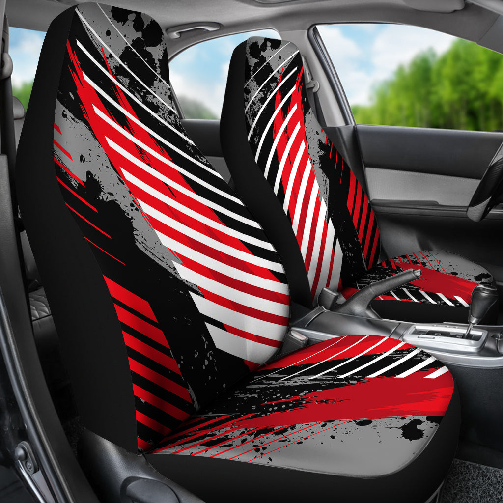 Racing Style Wild Red & White Stripes Vibes Car Seat Covers – This is ...