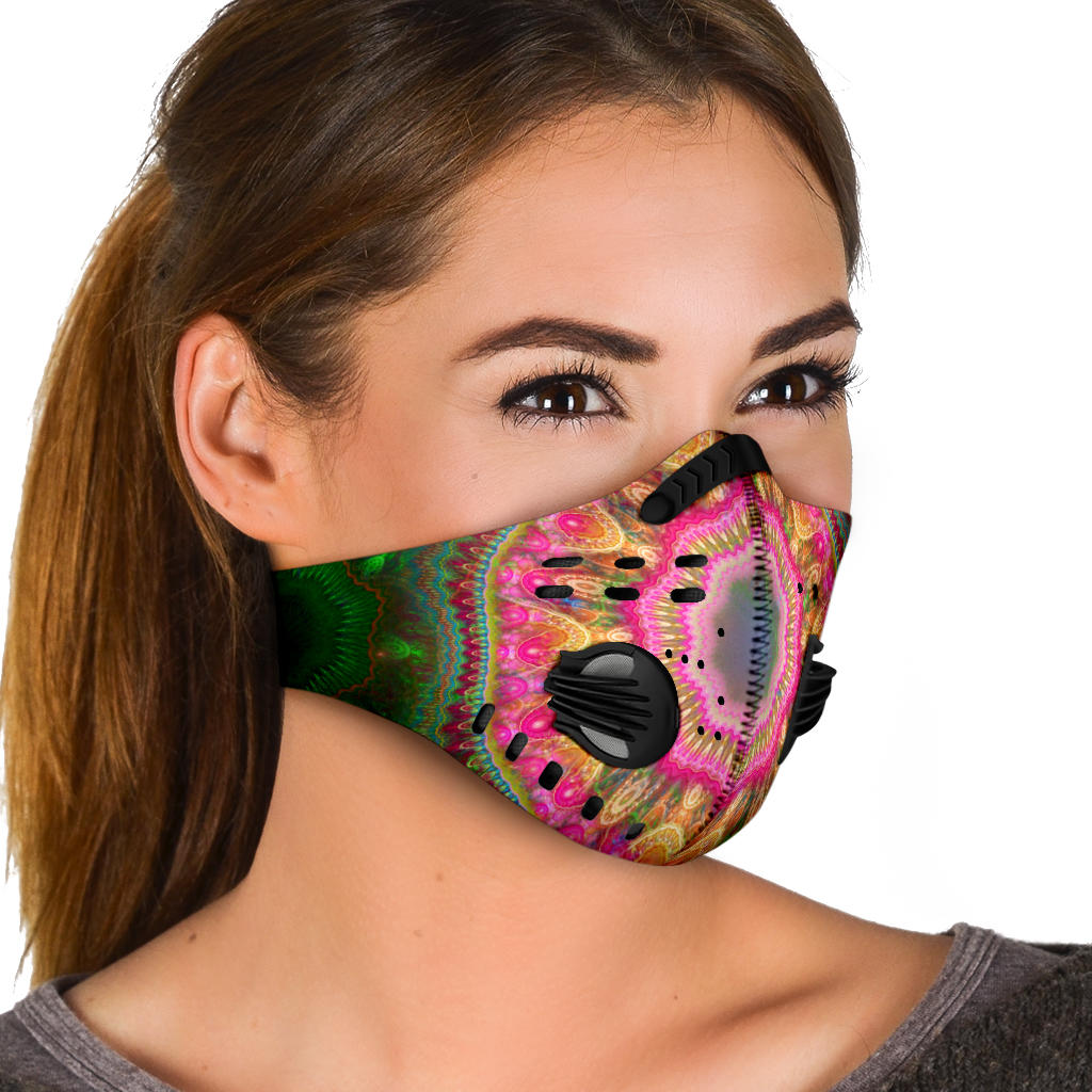 Psychedelic Pink Mandala Premium Protection Face Mask – This is iT Original