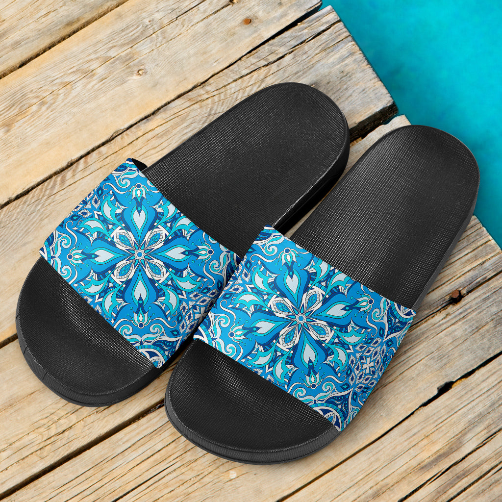 Blue Boho Magical World Slide Sandals – This is iT Original