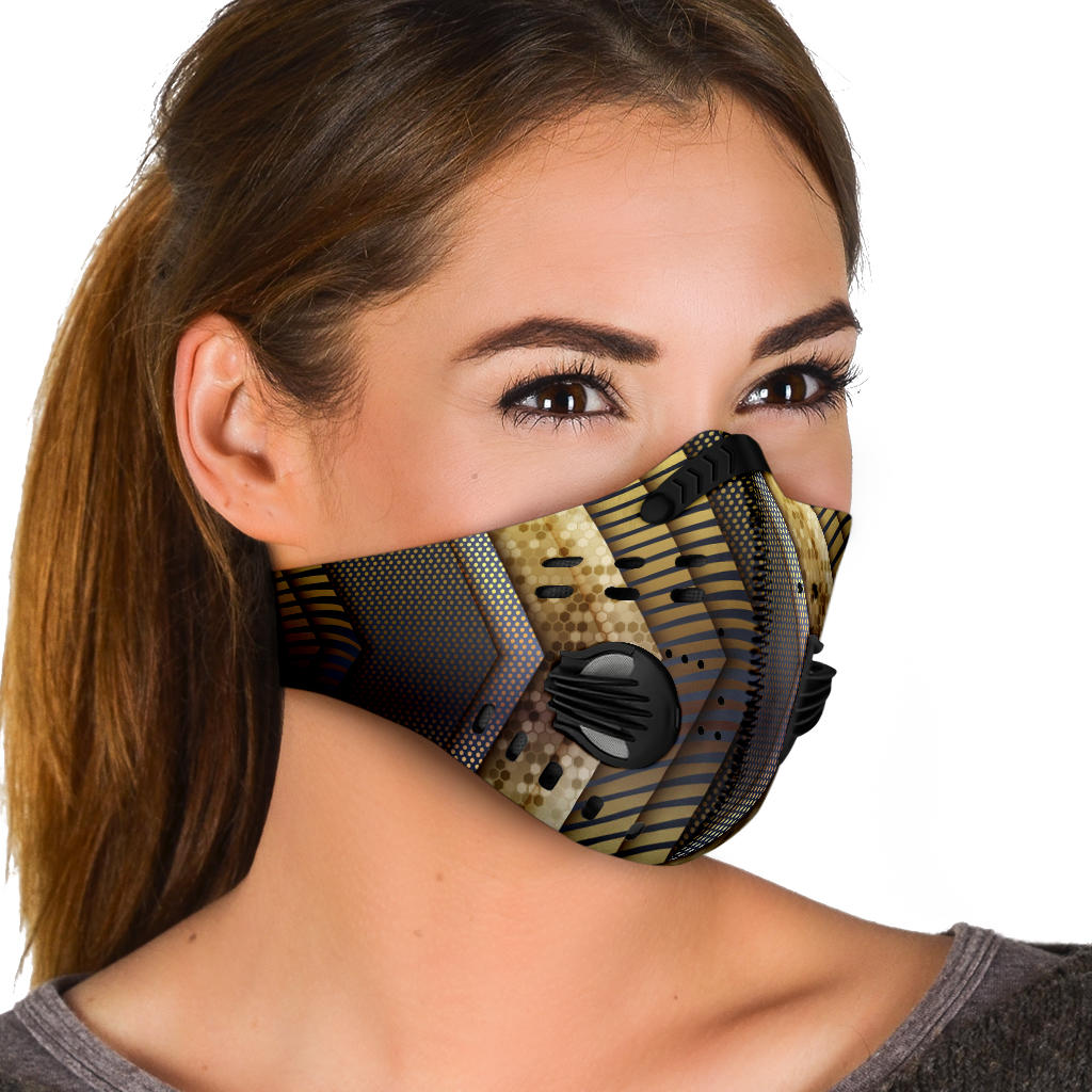 Luxury Gold & Black Design Art Four Premium Protection Face Mask – This ...