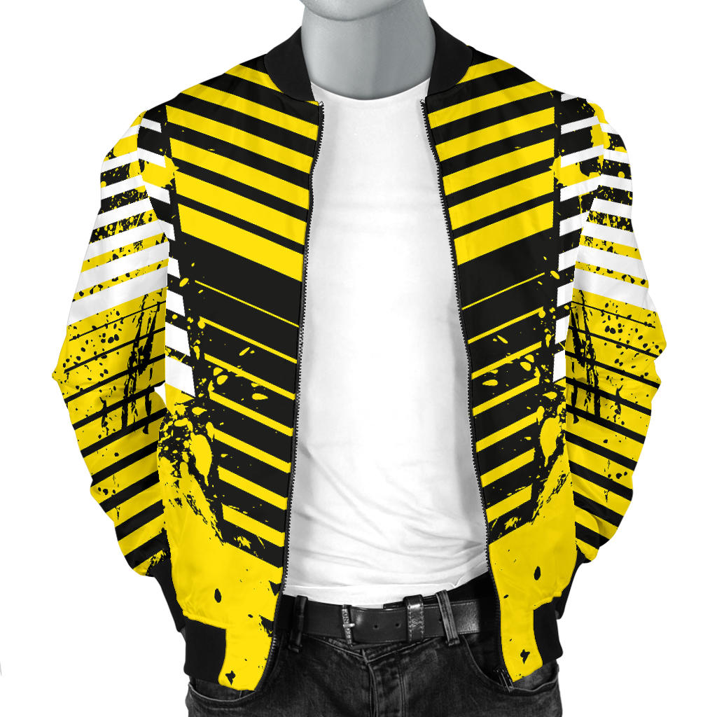 Racing Urban Style Black & Yellow Men's Bomber Jacket – This is iT Original