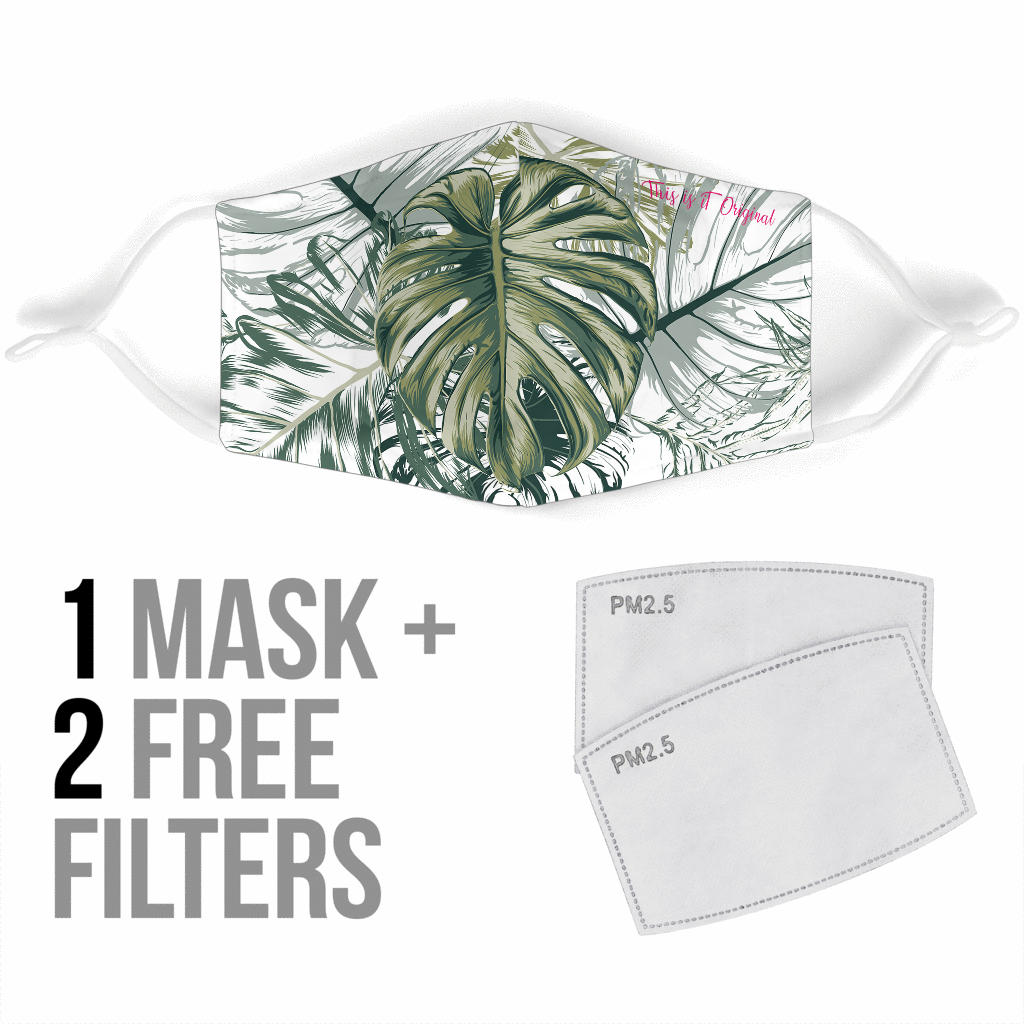 Lovely Tropical Green Leaf Protection Face Mask – This is iT Original