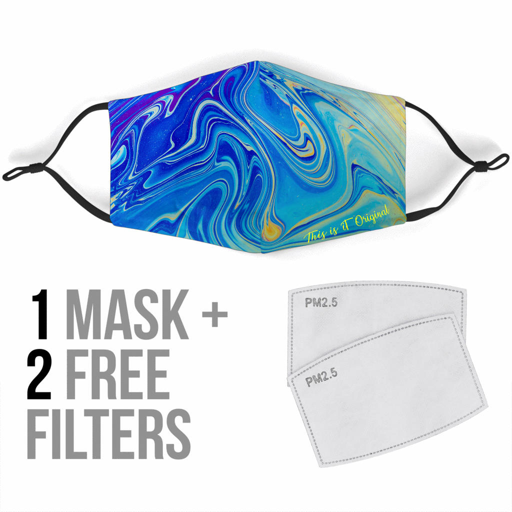 Marble Water Design One Protection Face Mask – This is iT Original