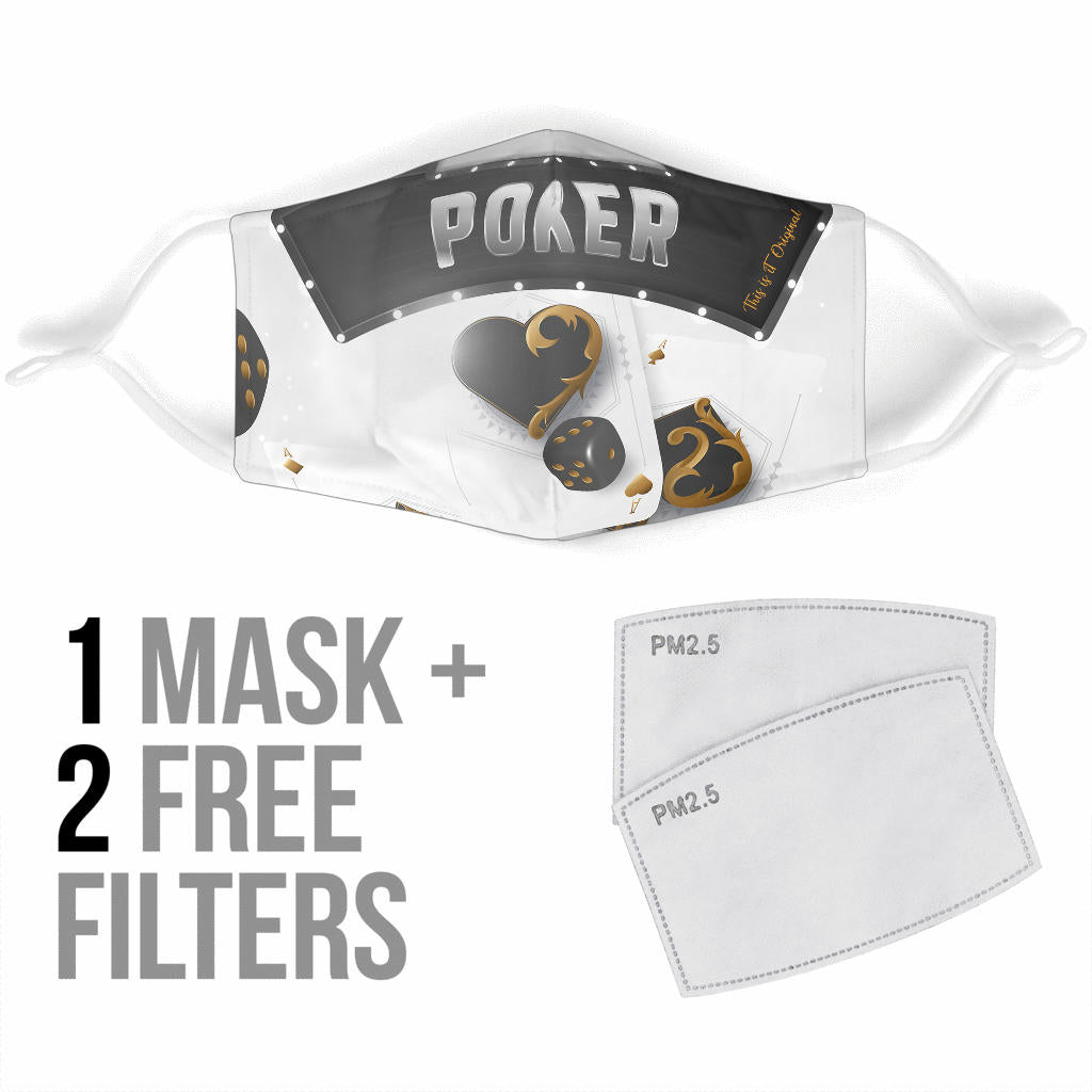 Poker Lover & Heart Card Design Protection Face Mask – This is iT Original