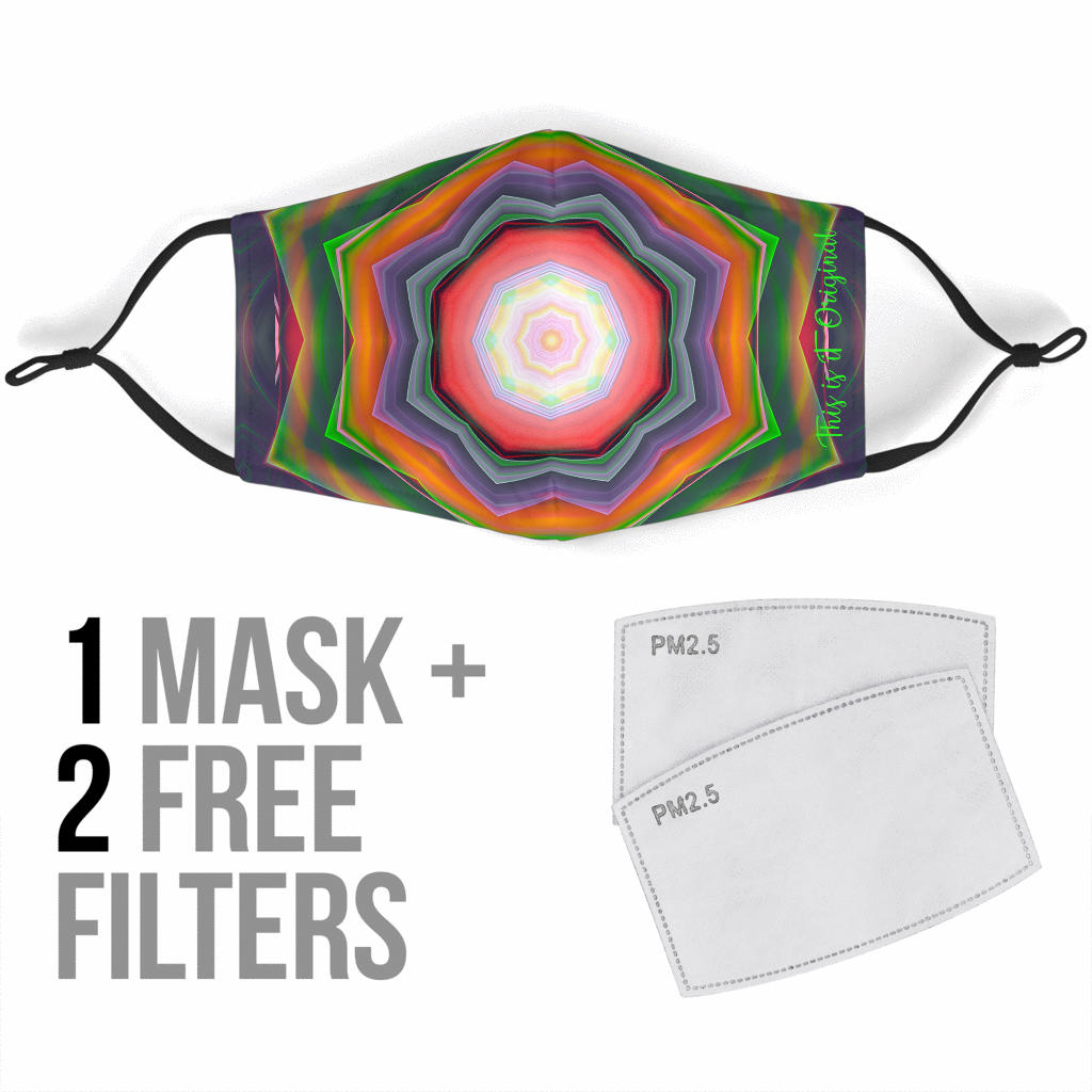 Luxurious Colorful Kaleidoscope Design One Protection Face Mask – This ...